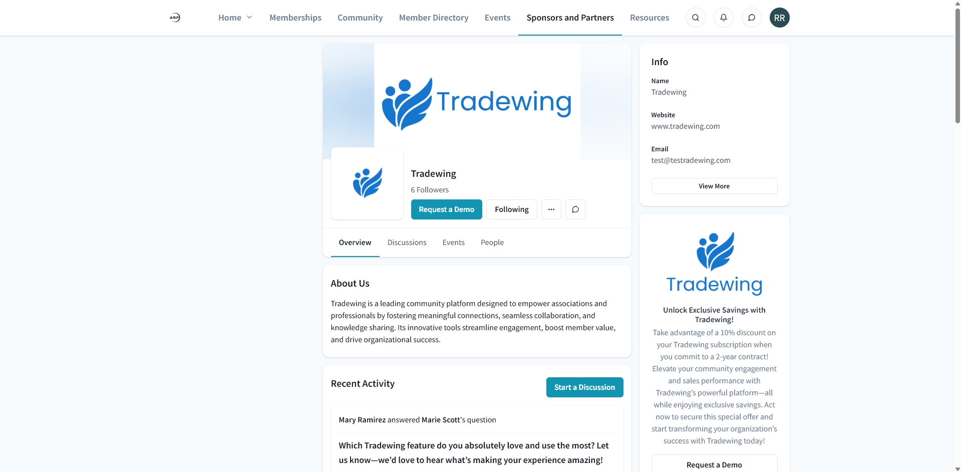 Tradewing - Community Engagement Platform